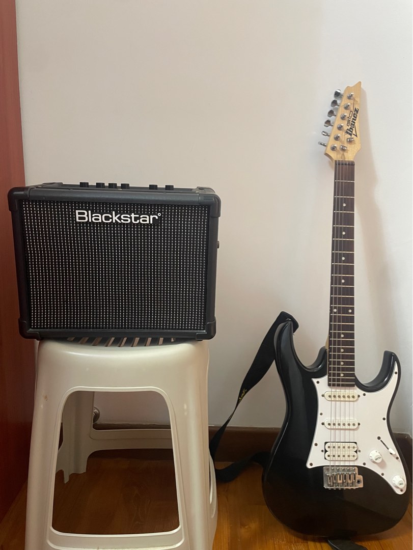 Ibanez Gio Electric Guitar - Black Night and BlackStar ID CORE 10 ...