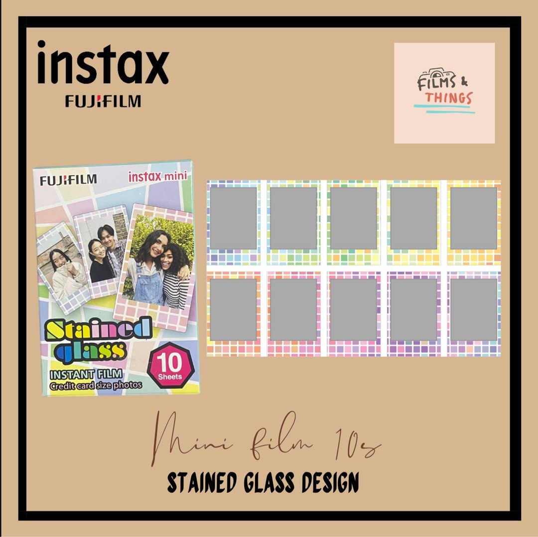 Instax Mini Film 10s Stained Glass Design, Photography, Photography ...