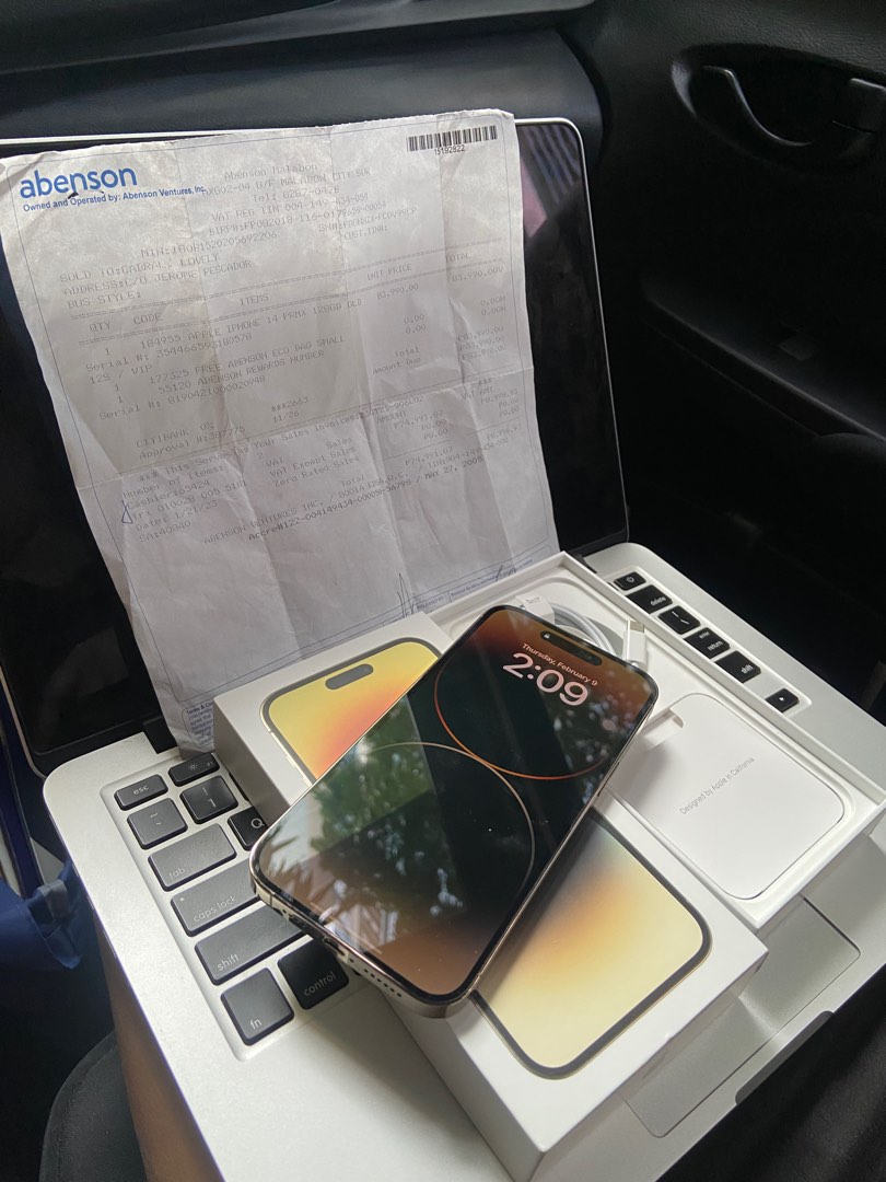 Iphone 14 Promax 128gb openline complete gold with receipt, Mobile ...