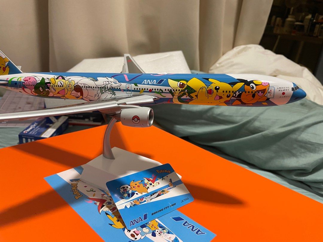 JCWings 1/200 Rare flag down JA754A ANA pokemon 777-300ER full die cast ...