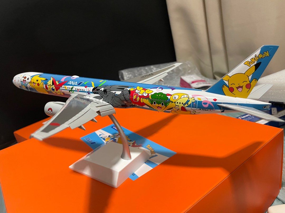 JCWings 1/200 Rare flag down JA754A ANA pokemon 777-300ER full die cast ...