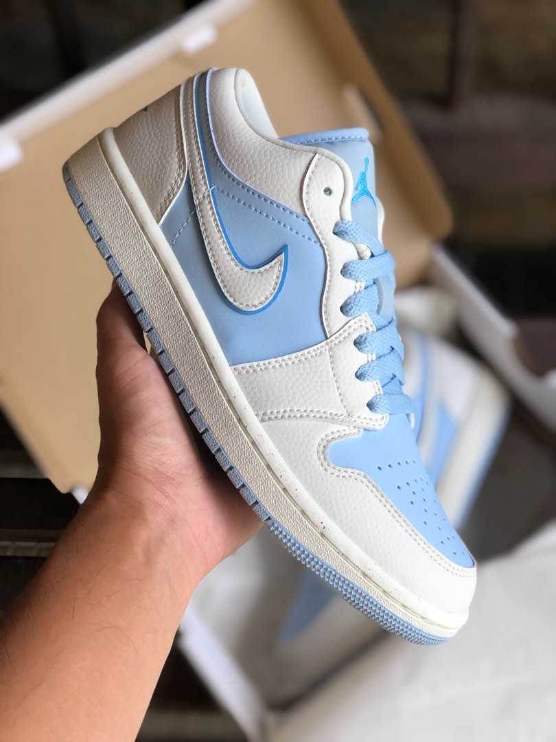 JORDAN 1 LOW REVERSE ICE BLUE, Women's Fashion, Footwear, Sneakers on ...