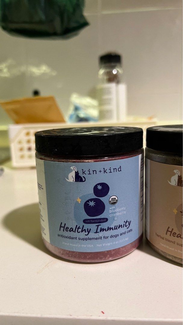 KIN + KIND HEALTHY IMMUNITY SUPPLEMENT DOGS AND CATS, Pet Supplies ...