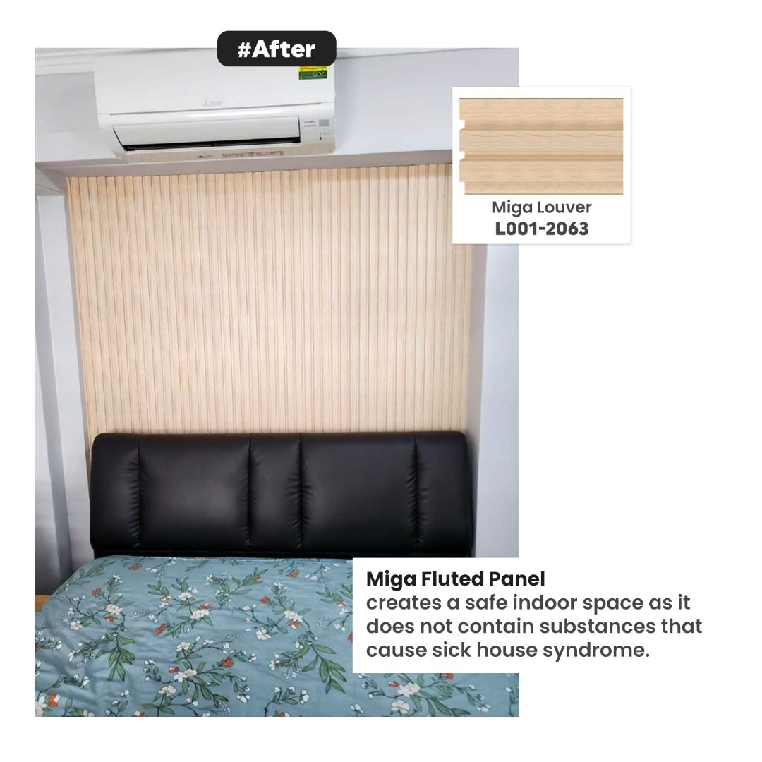 Korea Miga Wall Bedroom Fluted Panel / Miga Louver Fluted Panel ...