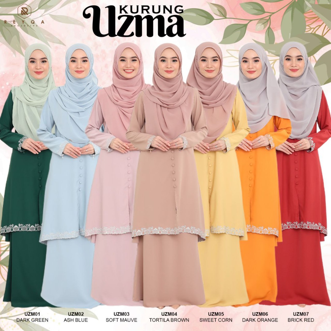 Kurung Uzma - Raya 2023!!!, Women's Fashion, Muslimah Fashion, Baju ...