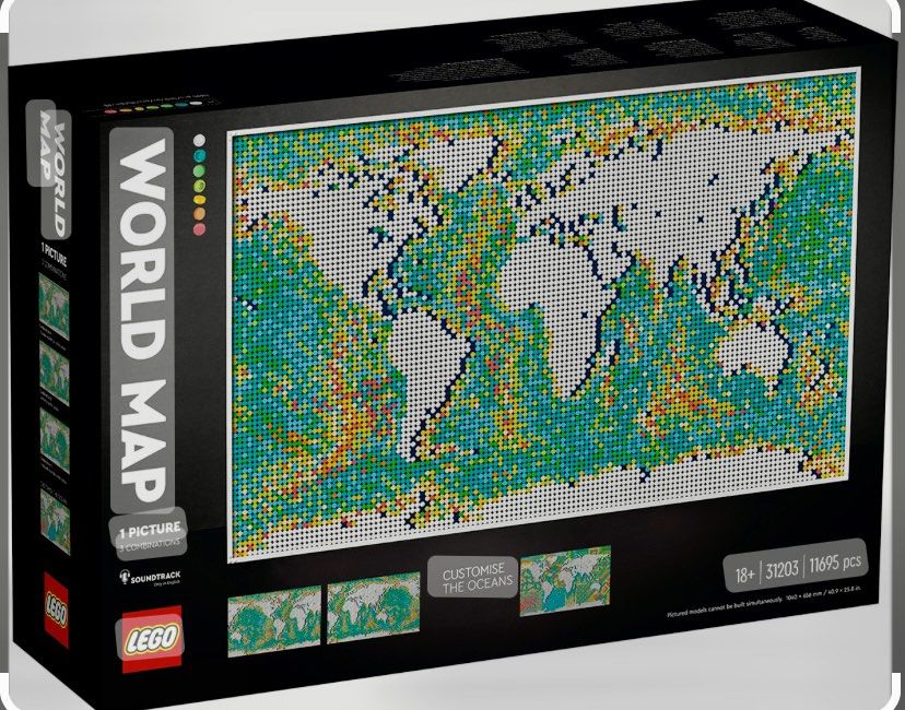 Lego world map 31203, Hobbies & Toys, Toys & Games on Carousell