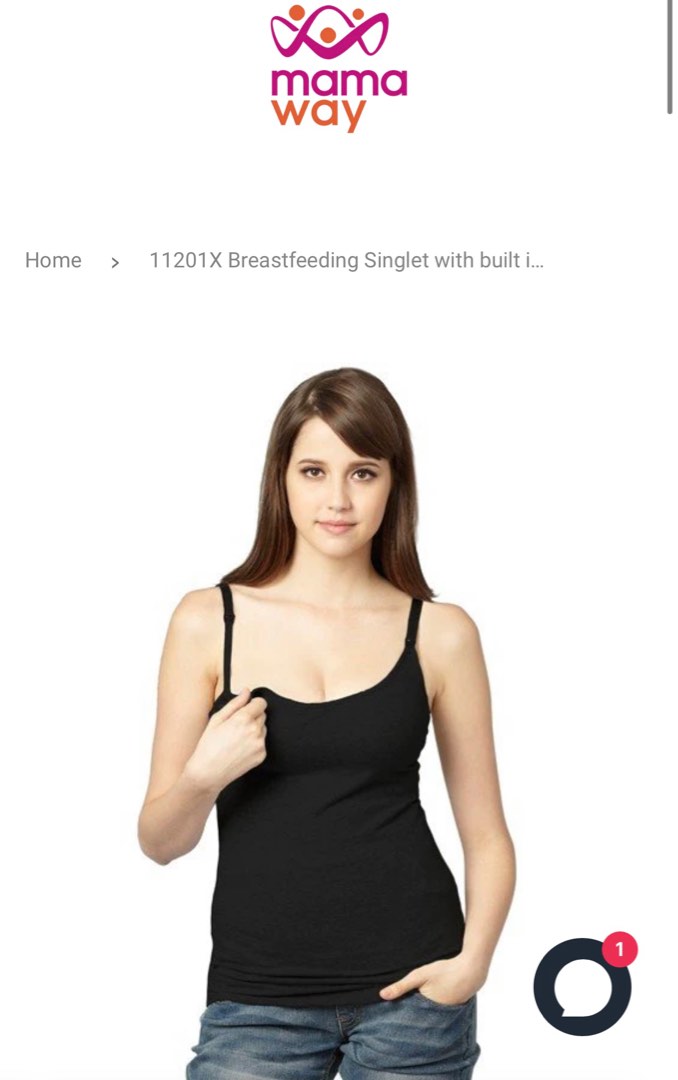 Mamaway Breastfeeding Singlet with Built in Bra, Babies & Kids, Maternity Care on Carousell