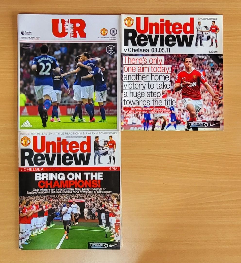 Manchester United Official Matchday Programme (magazine) - 9 HUGE ...