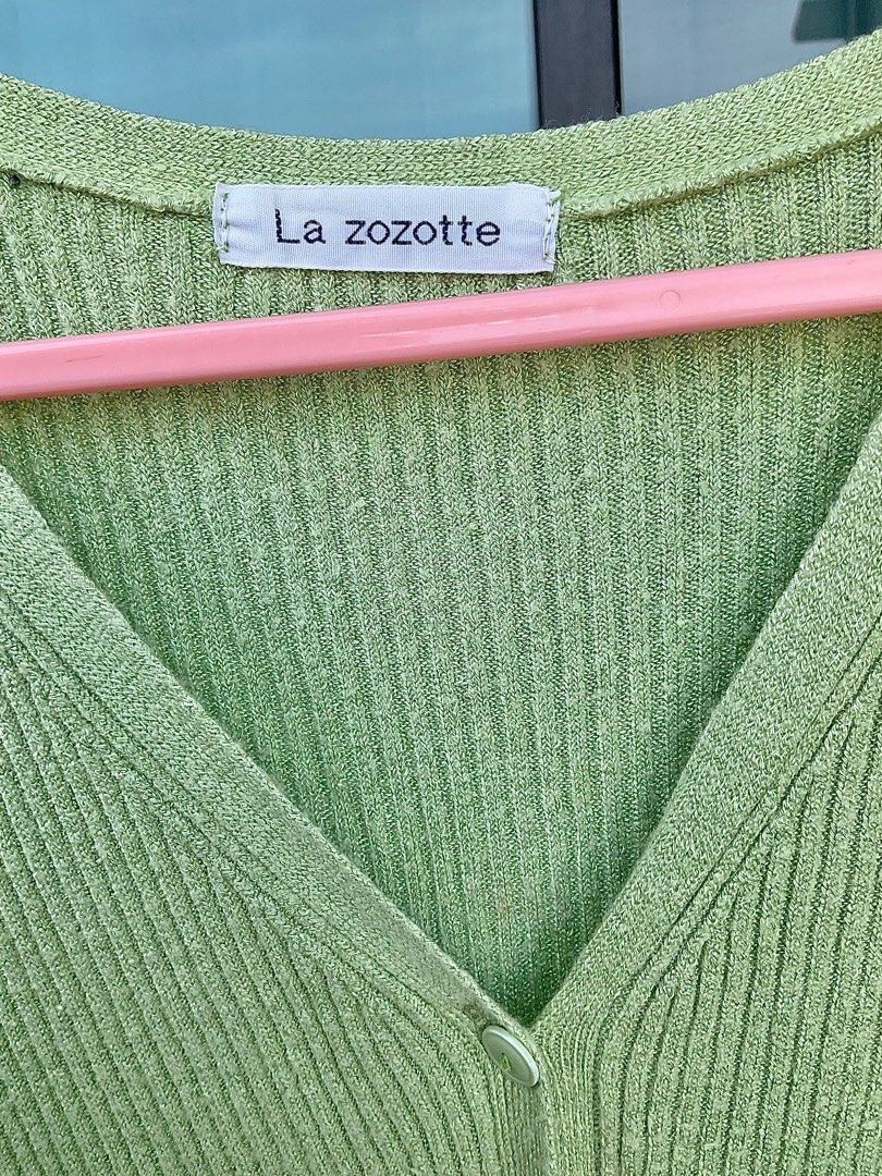 Matcha green cute cardigan, Women's Fashion, Coats, Jackets and ...