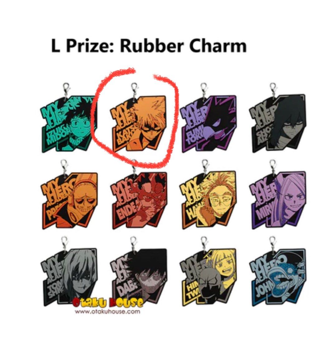 MHA rushing kuji / MHA kuji - tokoyami figure, twice magnets, hawks ...