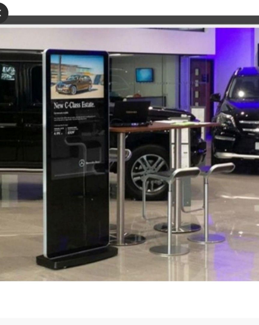 Mobile Digital signage with wheels touchscreen android system wifi and ...