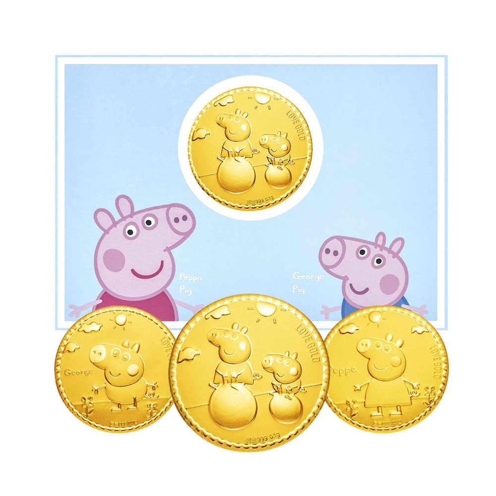 MoneyMax Jewellery Peppa Pig 999 Pure Gold Coin, Luxury, Accessories on ...