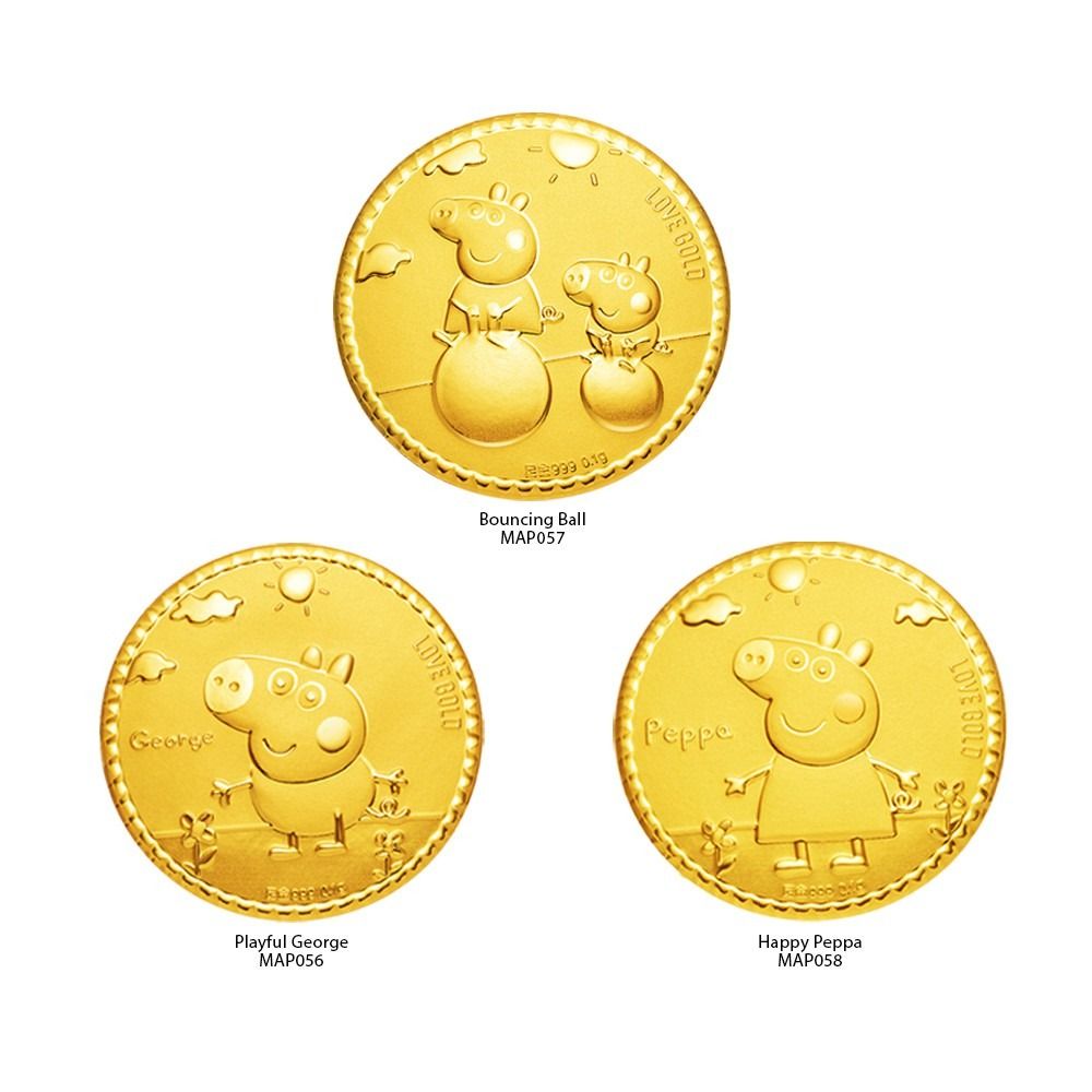MoneyMax Jewellery Peppa Pig 999 Pure Gold Coin, Luxury, Accessories on ...