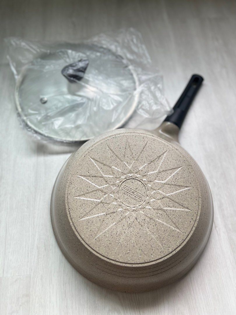 Neoflam cast aluminium 28cm wok pan with lid with ecolon coating IH ...