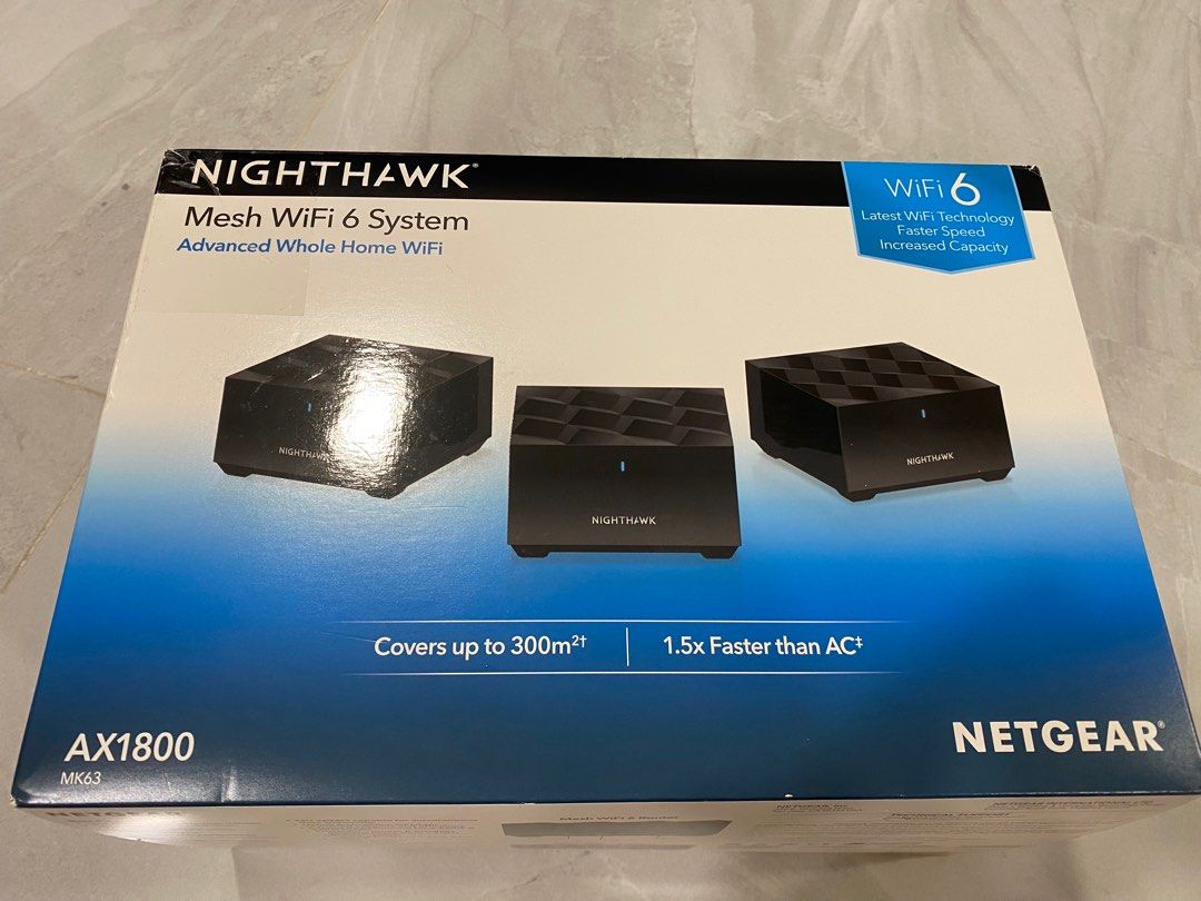 Netgear nighthawk ax1800 MK63 WiFi 6 mesh router . 2 units only ...