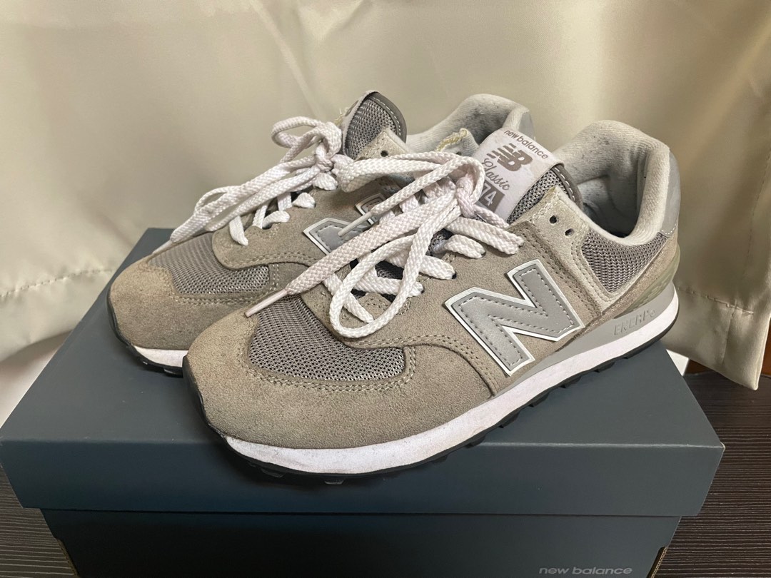 new balance/nb574/24cm元祖灰, 她的時尚, 鞋類, 運動鞋、球鞋在旋轉拍賣
