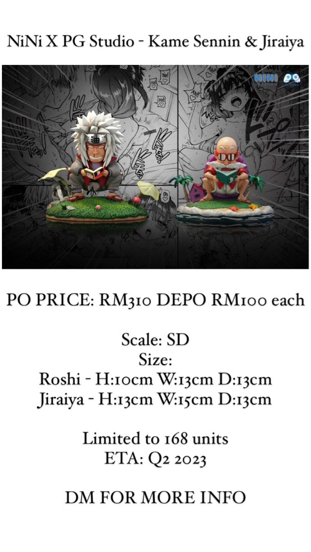 NiNi X PG Studio - Kame Sennin & Jiraiya, Hobbies & Toys, Toys & Games on Carousell