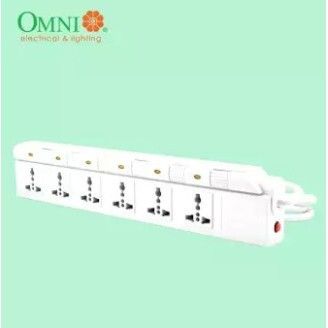 OMNI Extension Cord 6 Gang Outlet with Individual Switch WED360 Surge ...
