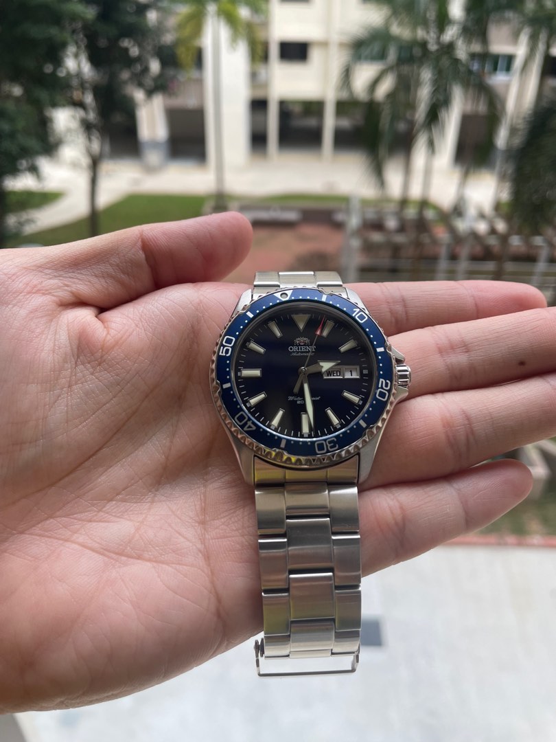 Orient kamasu blue dive watch, Luxury, Watches on Carousell
