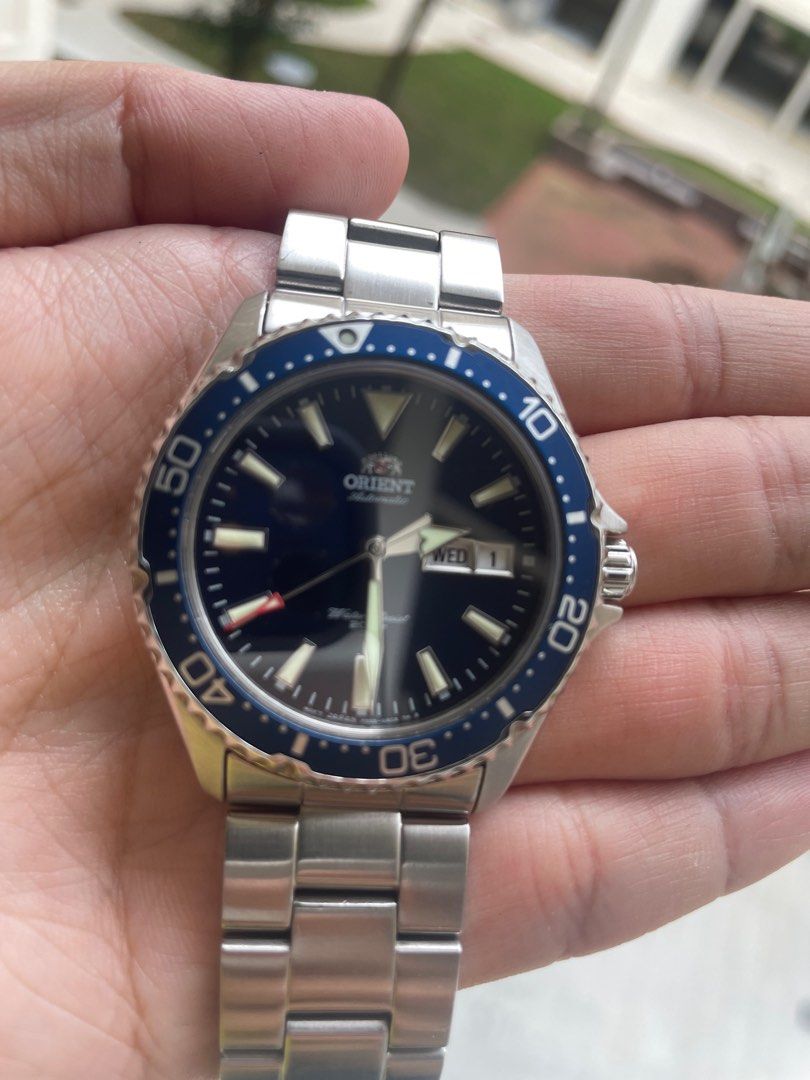 Orient kamasu blue dive watch, Luxury, Watches on Carousell