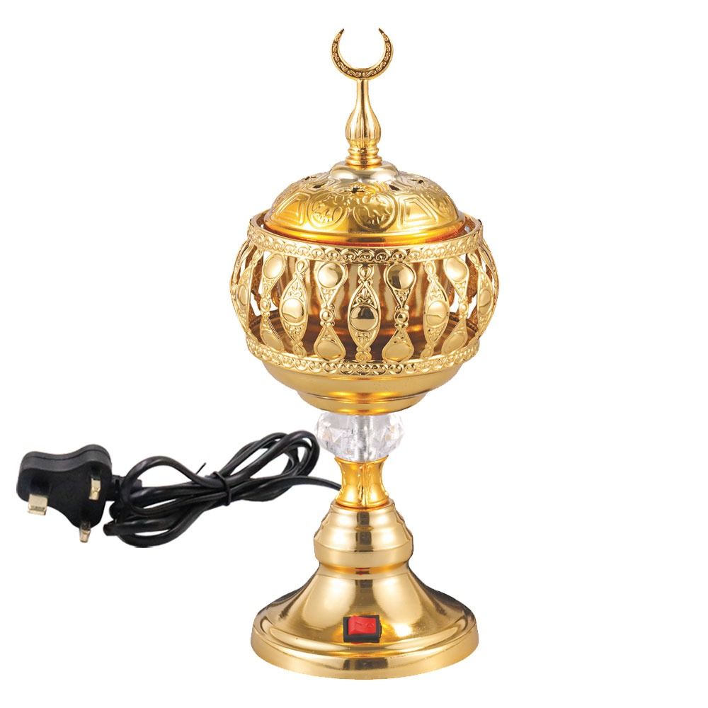 Oud Bakhoor Incense Burner Electric Mabkhara Gold – WF-116-G, Furniture ...