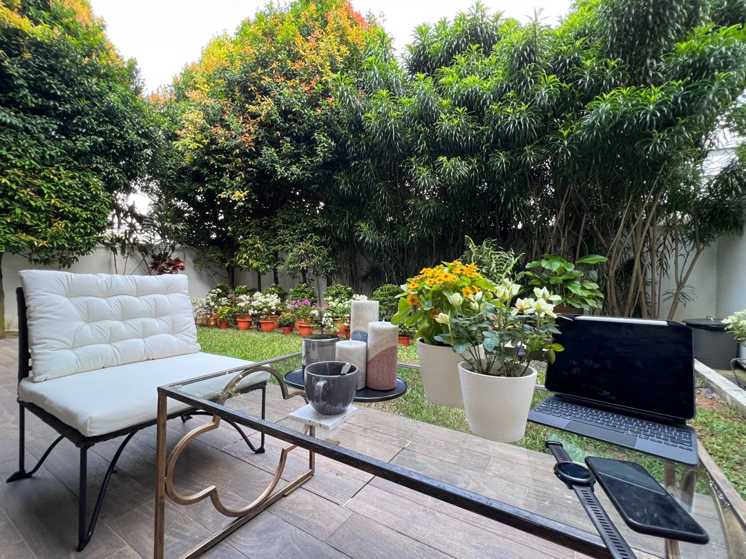 Outdoor Seating Lounge Chairs & Table Set, Furniture & Home Living ...