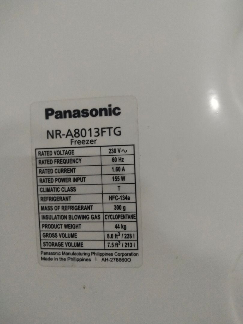 Panasonic Freezer, TV & Home Appliances, Kitchen Appliances ...