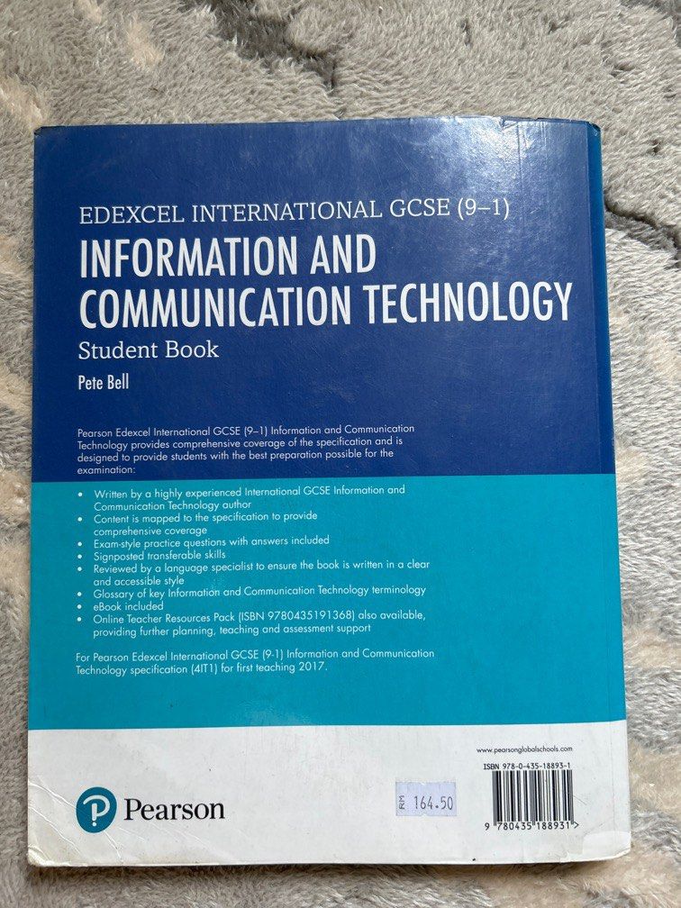 Pearson Edexcel International GCSE (9-1) ICT Student Book, Hobbies ...