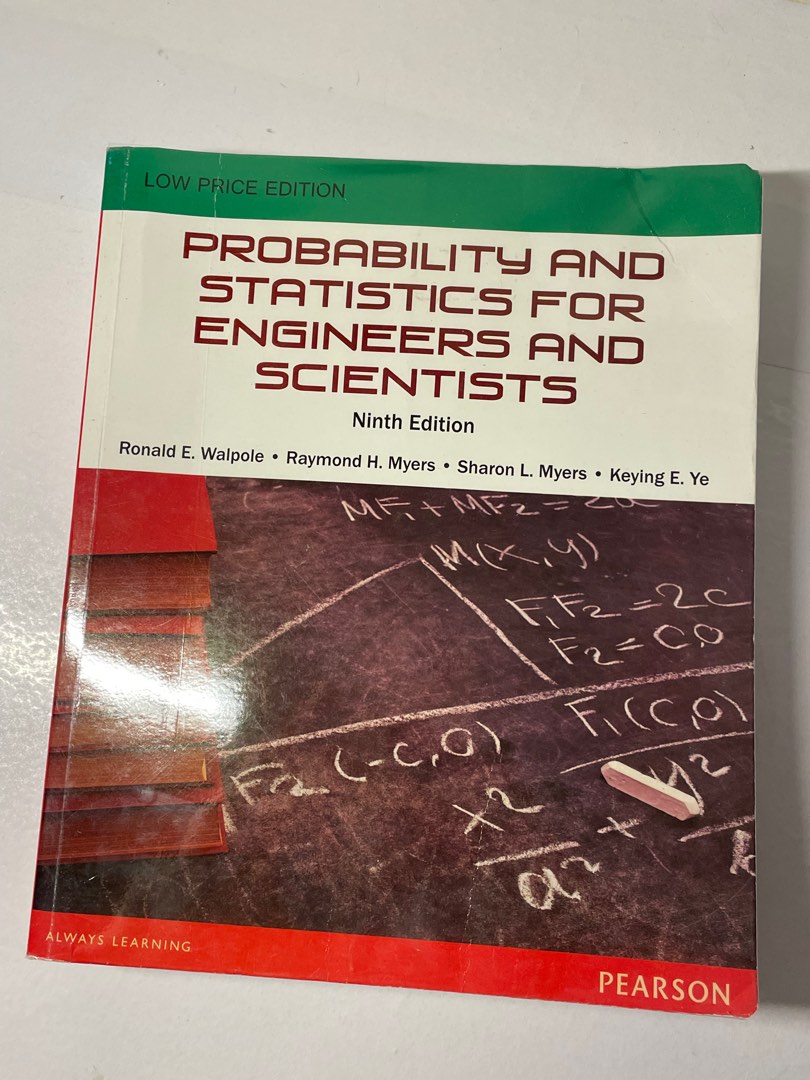 PEARSON Probablity and Statistics for engineers and scientist, Hobbies ...