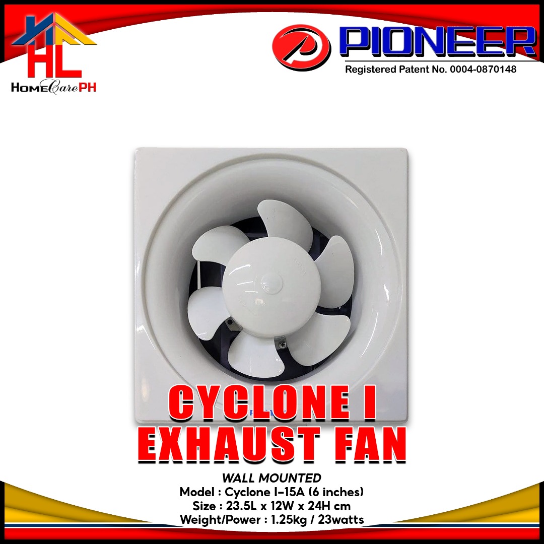 Pioneer Exhaust Fan Cyclone I (Venting Fan) 6"/8", Commercial ...