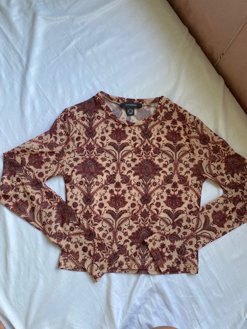 Primark Mesh See Through Crop Top, Women's Fashion, Tops, Longsleeves ...