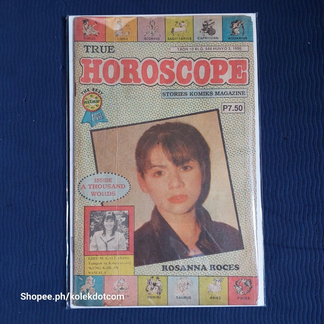 RARE True Horoscope komiks Rosanna Roces cover pantasya ng mga batang ...