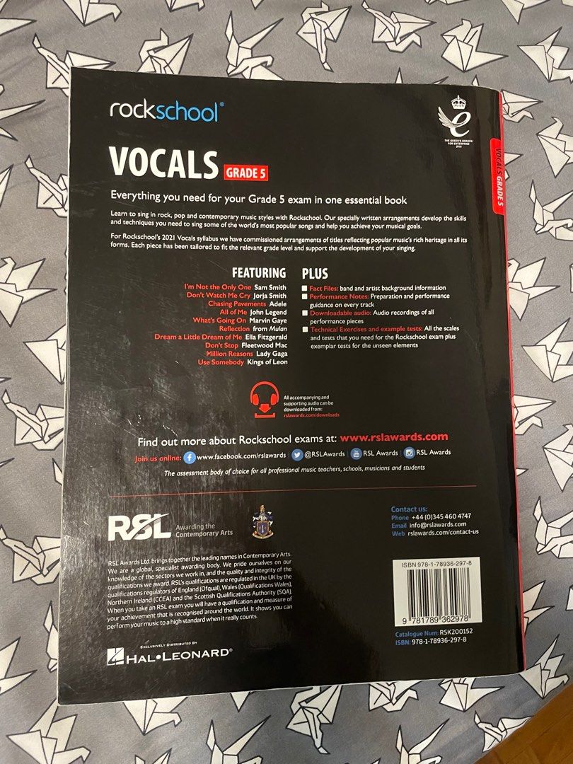 Rockschool Vocal Grade 5 exam score, Hobbies & Toys, Music & Media, Music Scores on Carousell