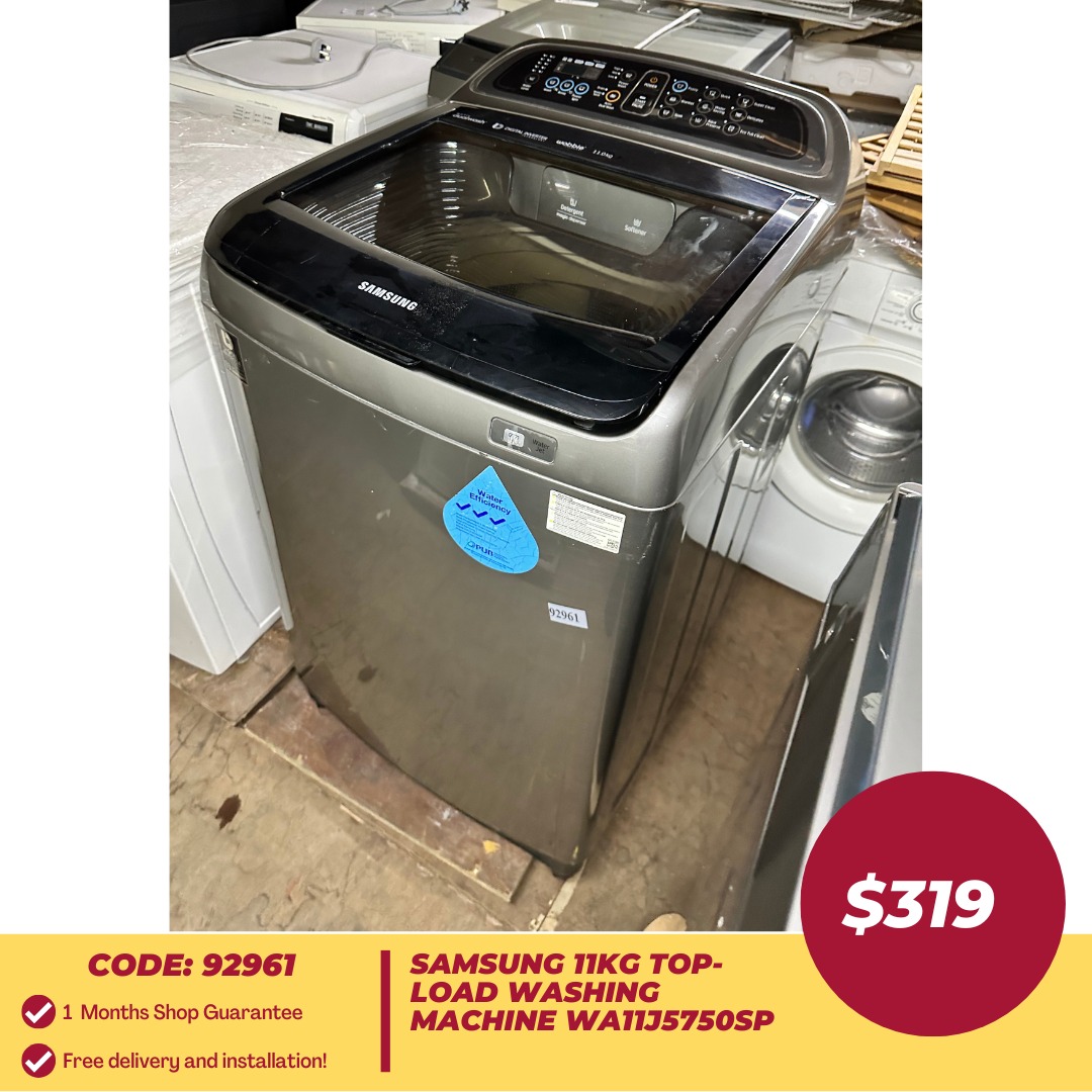 Samsung 11KG Top-Load Washing Machine WA11J5750SP (92961), TV & Home ...