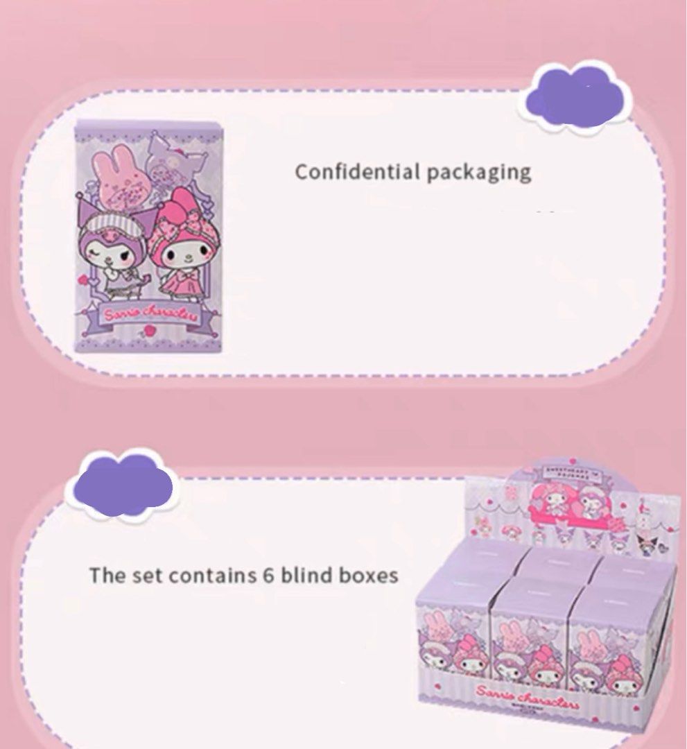 SANRIO KUROMI + MY MELODY CHARACTERS FULL SET / SINGLE BLIND BOX / ABLE ...