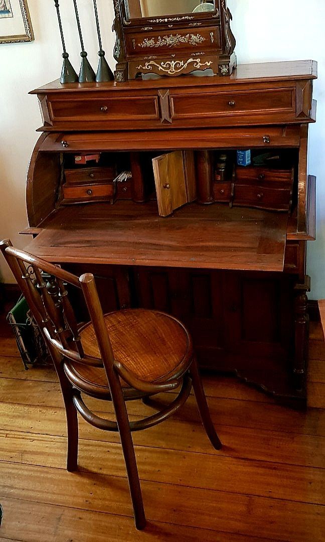 ( Escritorio ) Secretary Desk and Chair (set) on Carousell