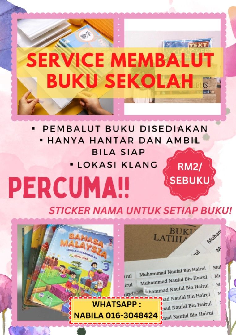 Service Membalut Buku Teks dan Buku Latihan, Hobbies & Toys, Books ...