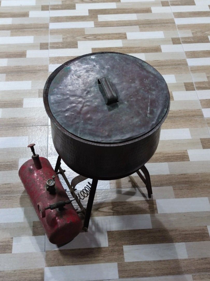 Set Periuk Tembaga & Dapur Gas Antik, Hobbies & Toys, Collectibles ...