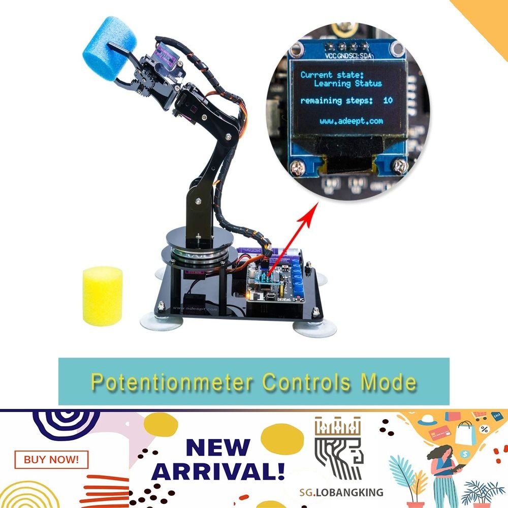 [sg stock] Adeept 5-DOF Robot Arm 5Axis Robotic Arm Kit Compatible With ...