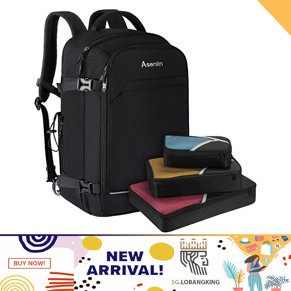 [sg stock] Asenlin 40L Travel Backpack for Women Men，17 Inch Laptop ...