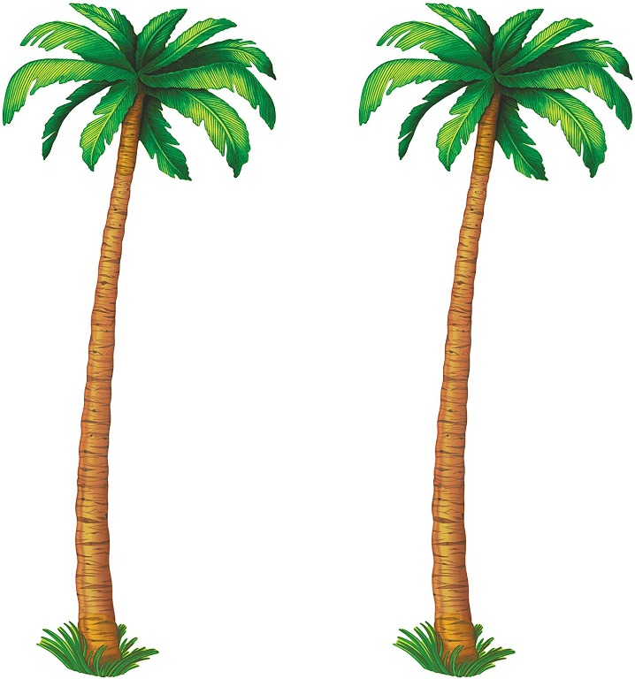 [sg stock] Beistle 2 Piece Durable Jointed Cardstock Paper Palm Trees ...