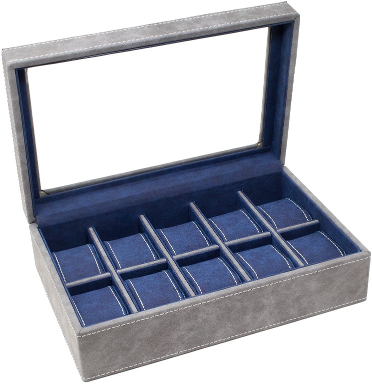 [sg stock] Caddy Bay Collection Ardesia 10 Gray Watch Case, Grey/Blue ...