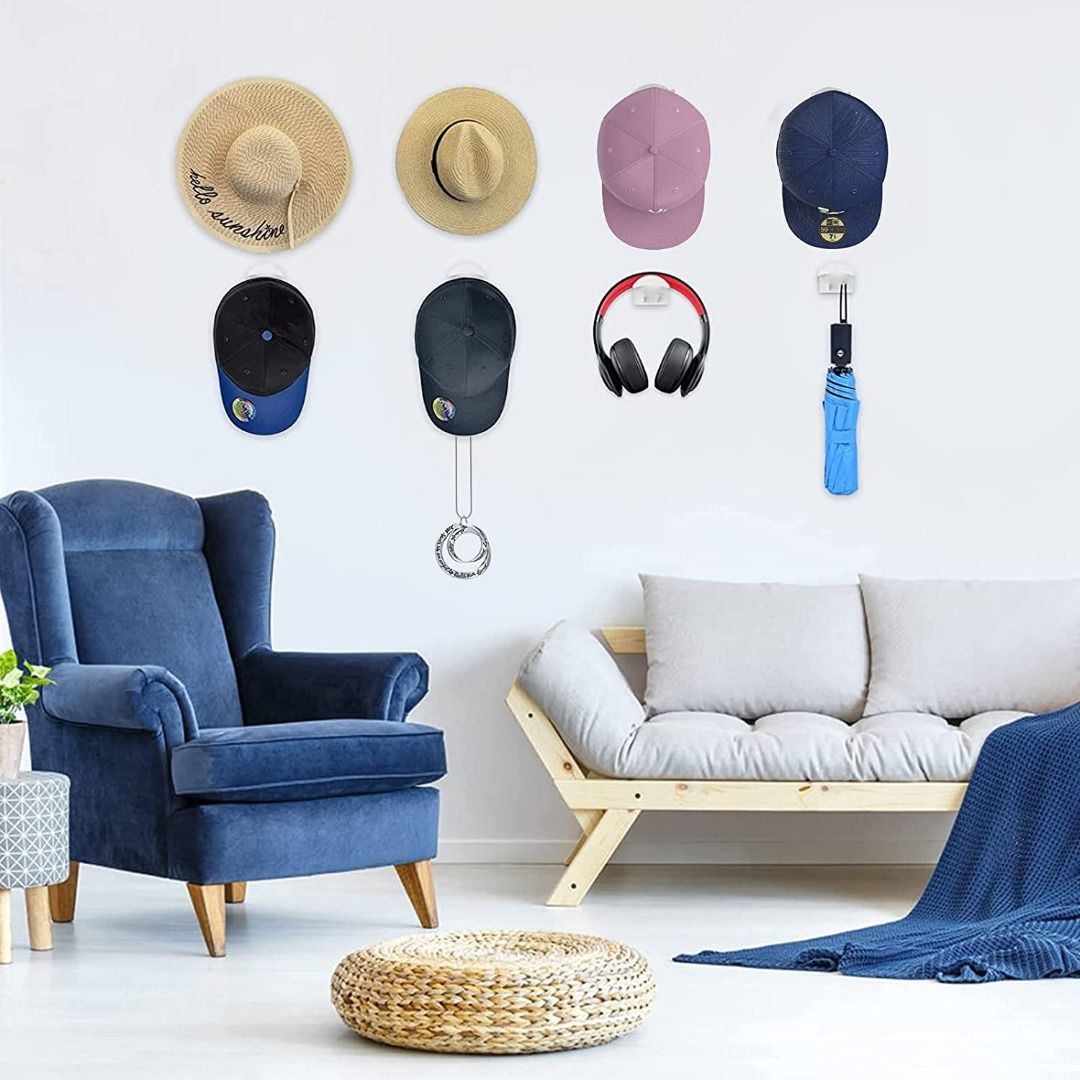 [sg stock] Hat Rack Wall Mount- Arc Design Baseball Cap Rack, Strong ...