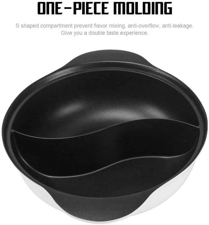 [sg stock] Hot Pot with Divider for Induction Cooker Dual Sided Soup ...