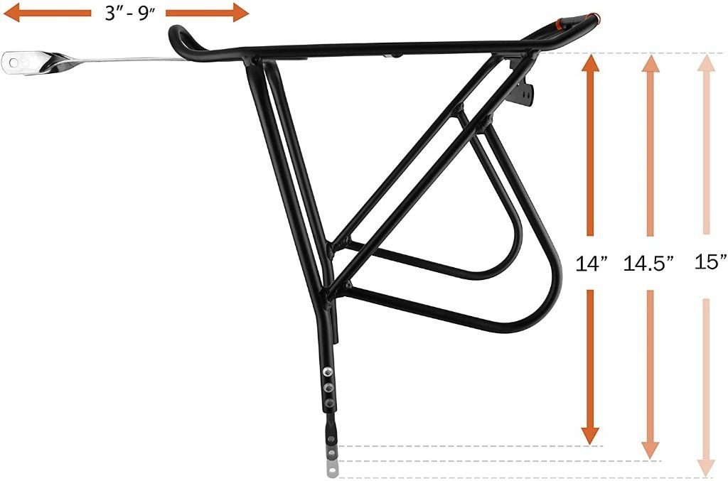 [sg stock] Ibera Bike Rack – Bicycle Touring Carrier with Fender Board, Frame-Mounted for ...