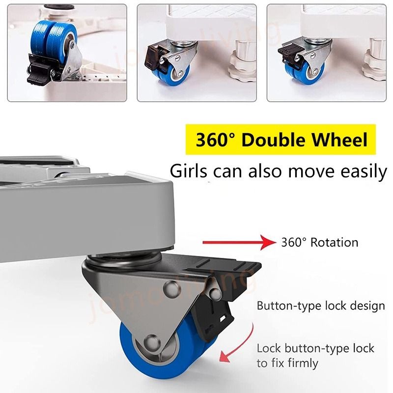 [sg stock] Mobile Roller, Washing Machine Stand Base,Mobile Base for ...