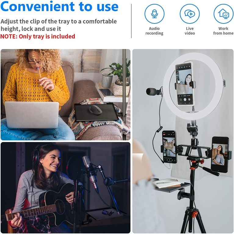 [sg stock] Neewer Clamp-On Laptop Notebook Rack Tray Holder, Made of ...