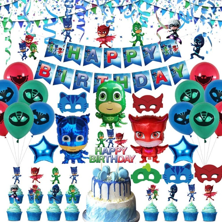 [SG stock] PJ Masks Party Decorations, PJ Masks Birthday Party Favors ...