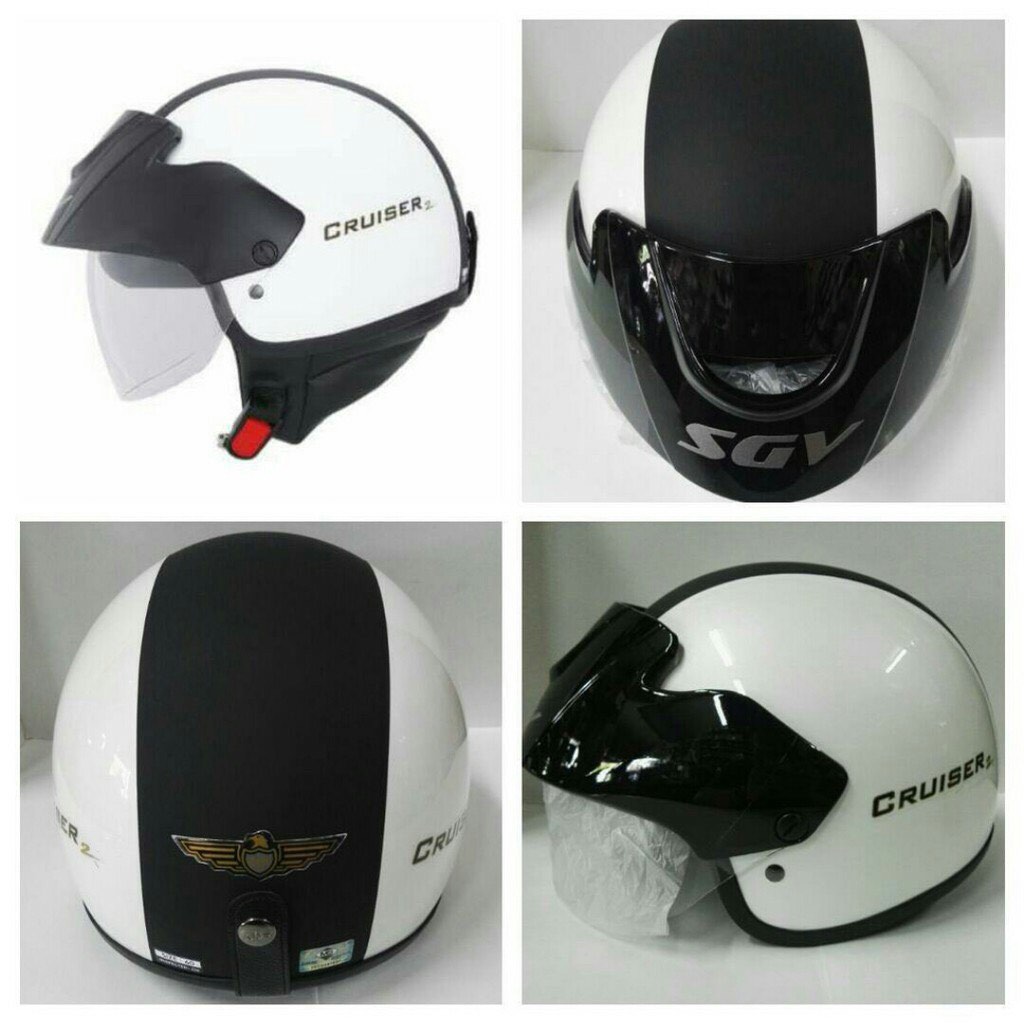 Sgv cruiser(white), Motorcycles, Motorcycle Apparel on Carousell