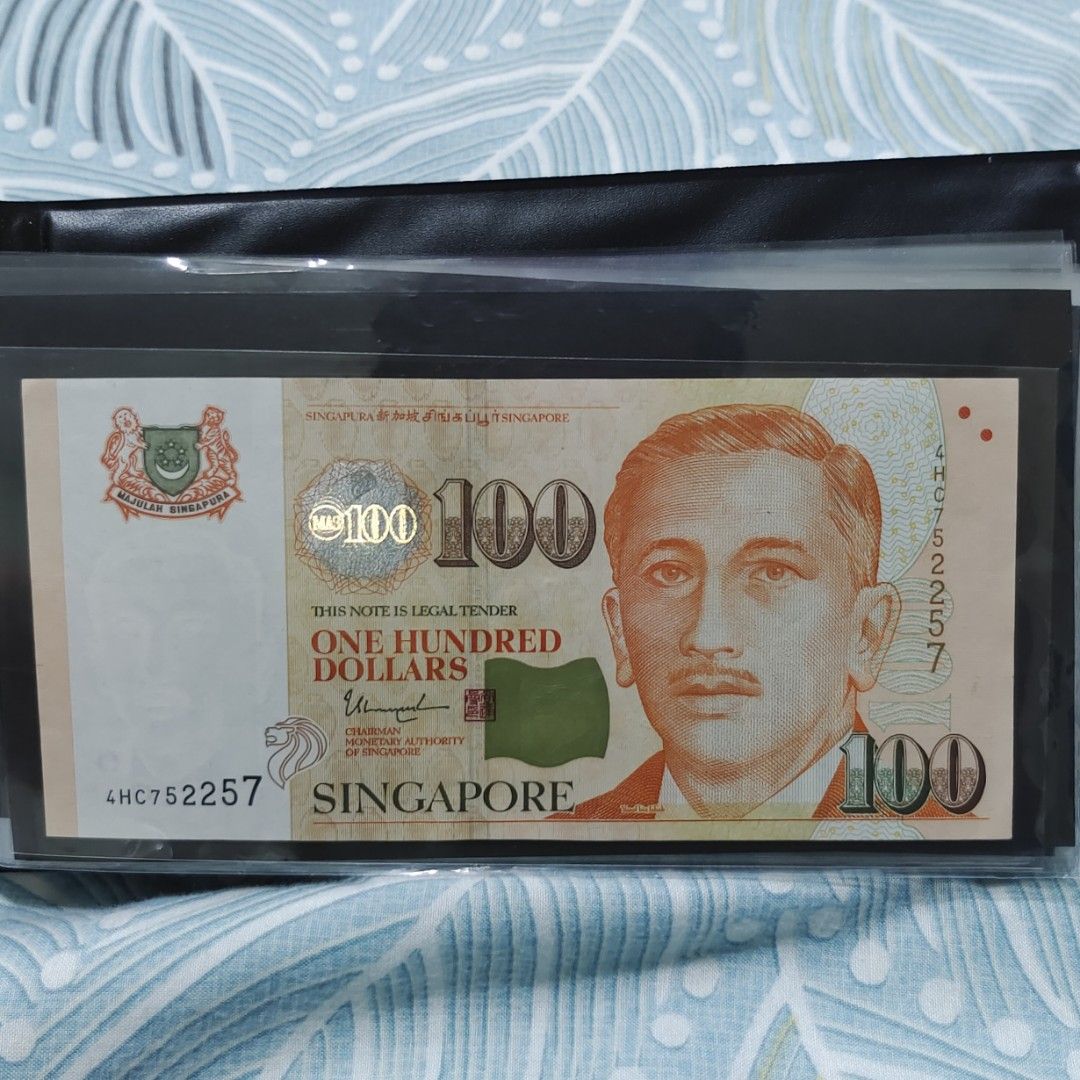 Singapore Portrait Series $100 Dollar Note(Radar), Hobbies & Toys ...